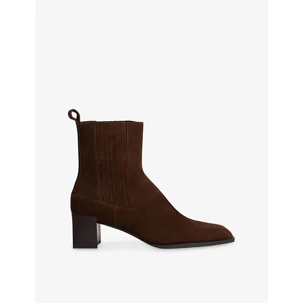Sandro Metal-toe Suede Ankle Boots