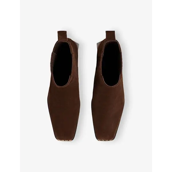 Sandro Metal-toe Suede Ankle Boots