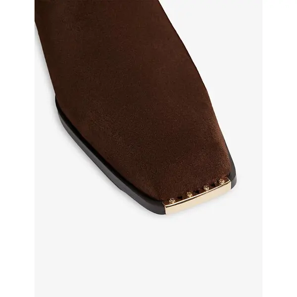 Sandro Metal-toe Suede Ankle Boots