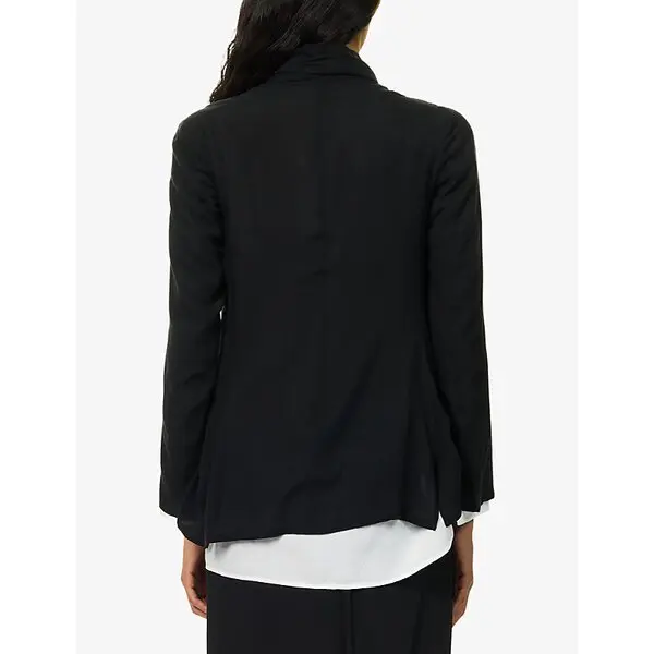 Yohji Yamamoto Stole Detail Woven Blouse