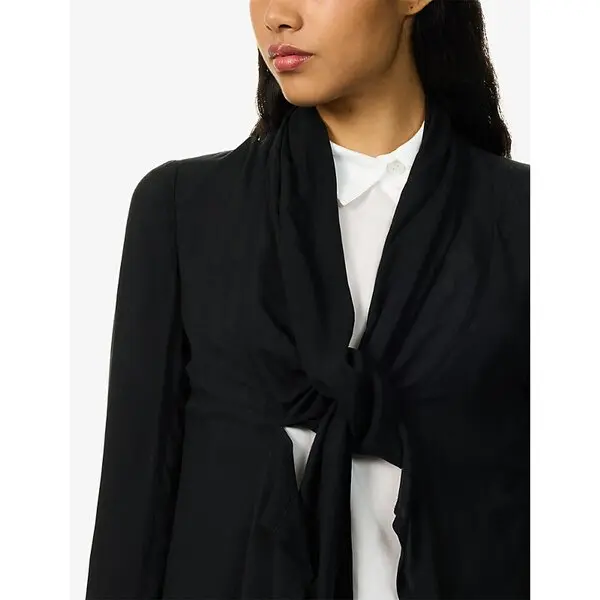 Yohji Yamamoto Stole Detail Woven Blouse