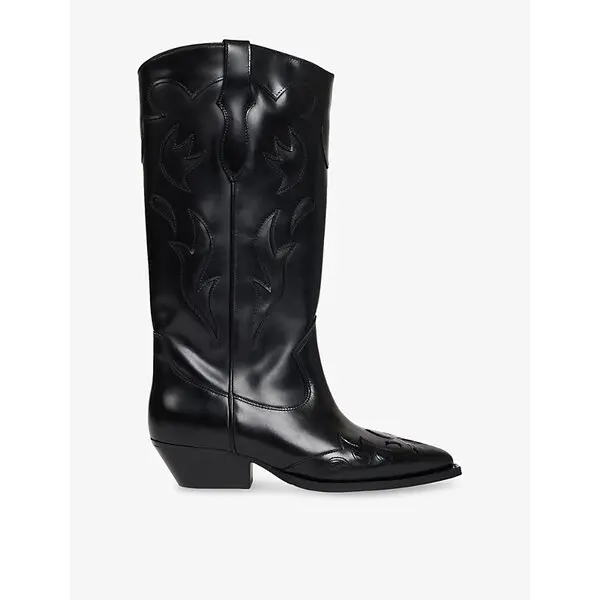 Sandro Western Knee-high Leather Boots