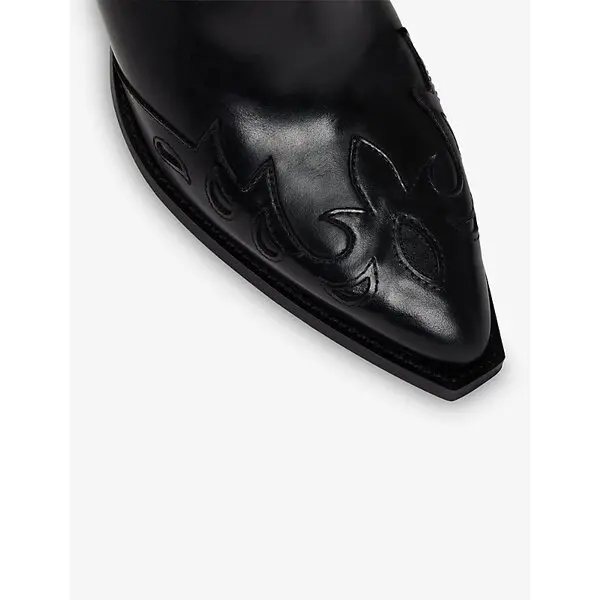 Sandro Western Knee-high Leather Boots