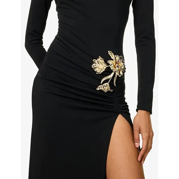 NADINE MERABI Romy Hardware Jersey Maxi Dress