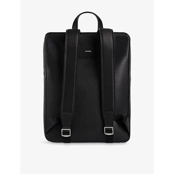 Sandro Logo-embossed Leather Rucksack