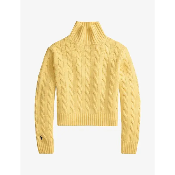 Polo Ralph Lauren Cable-knit High-neck Wool And Cashmere Jumper
