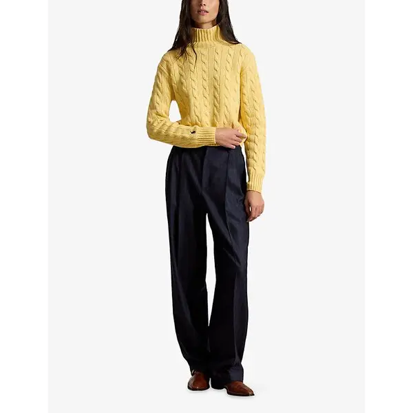 Polo Ralph Lauren Cable-knit High-neck Wool And Cashmere Jumper