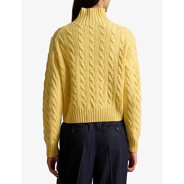 Polo Ralph Lauren Cable-knit High-neck Wool And Cashmere Jumper