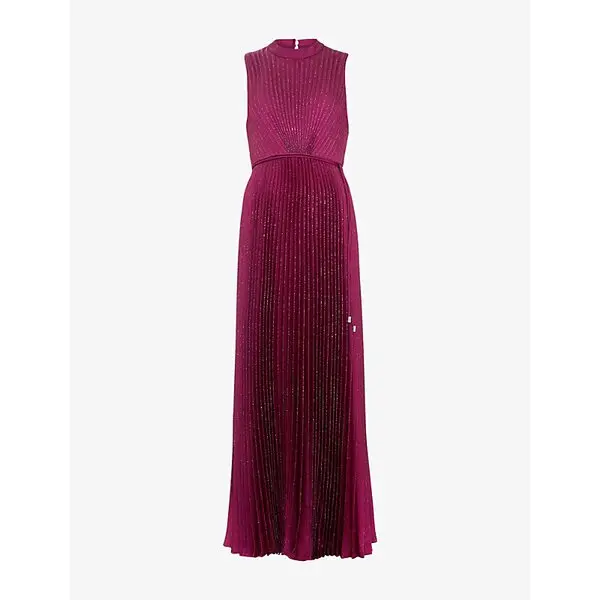 PHASE EIGHT Simara Pleated Woven Maxi Dress