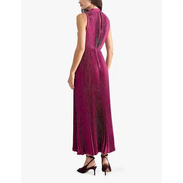 PHASE EIGHT Simara Pleated Woven Maxi Dress