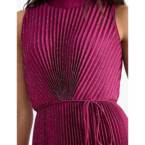 PHASE EIGHT Simara Pleated Woven Maxi Dress