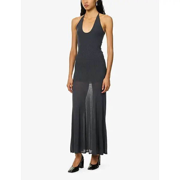 OUDE WAAG Rib Knit Maxi Dress