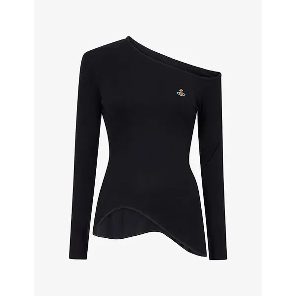 VIVIENNE WESTWOOD Long-sleeve Orgy Shoulder Jersey T-shirt - Black