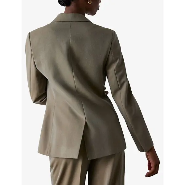 Whistles Double-breasted Wool-blend Blazer