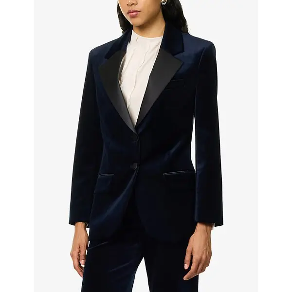 Victoria Beckham Single-breasted Tailored Velvet Jacket
