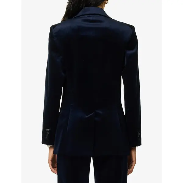 Victoria Beckham Single-breasted Tailored Velvet Jacket