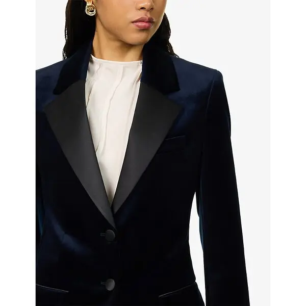 Victoria Beckham Single-breasted Tailored Velvet Jacket
