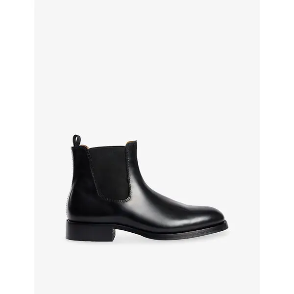 Sandro Flat Leather Chelsea Boots