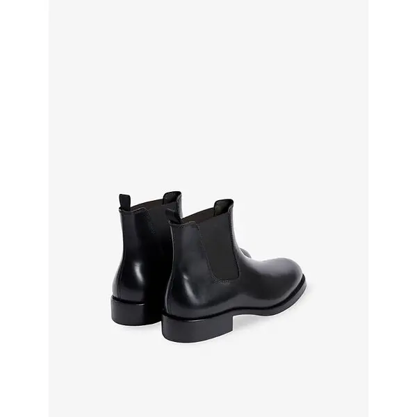 Sandro Flat Leather Chelsea Boots