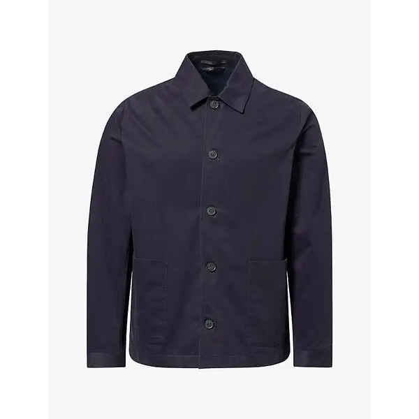Sunspel Drill Chore Cotton Jacket - Navy