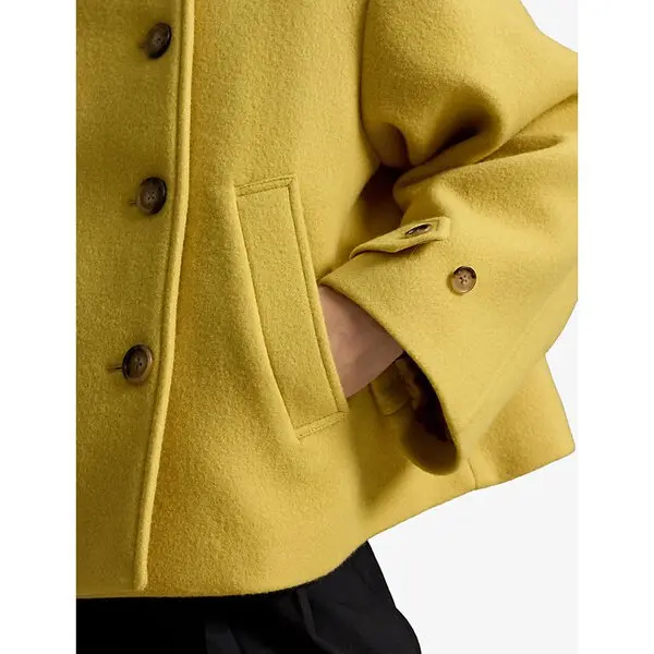 Polo Ralph Lauren Shearling-collar Double-breasted Wool Jacket