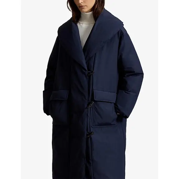 Polo Ralph Lauren Shawl-collar Toggle-front Cotton-blend Down Puffer Coat
