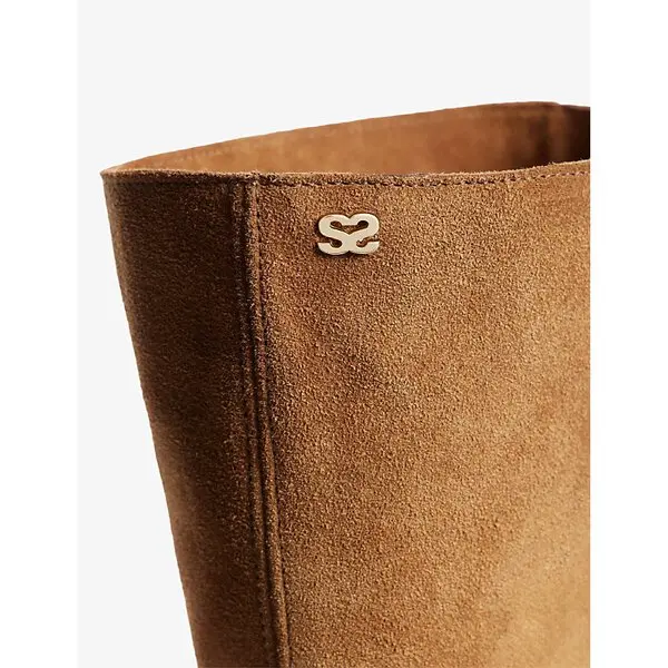 Sandro Western Knee-high Suede Boots
