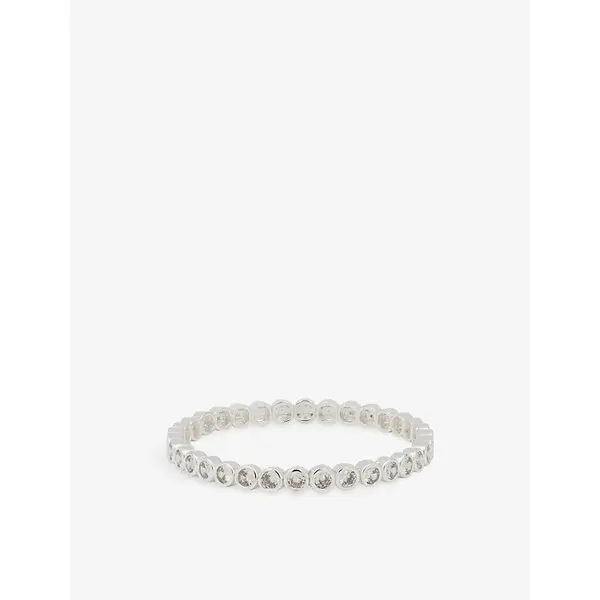LISA GOZLAN The Round Sterling -plated Brass And Cubic Zirconia Tennis Bracelet - Silver