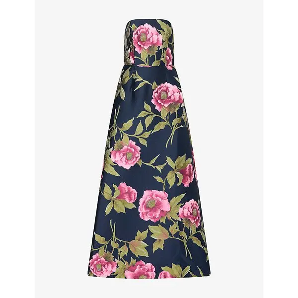 Carolina Herrera Aline Strapless Woven Gown