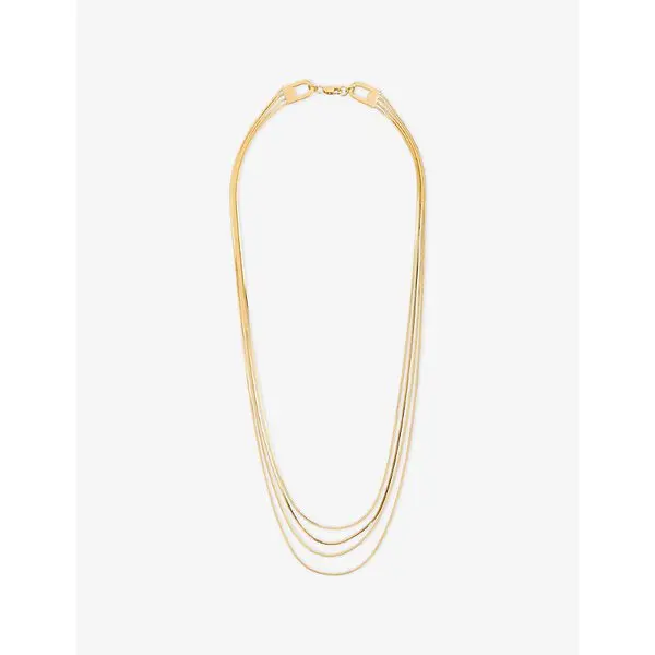 RACHEL JACKSON Into The Groove Drape 22ct Yellow Plated Sterling-silver Necklace - Gold