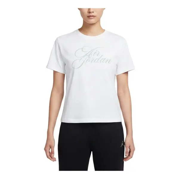 JORDAN Flight Shorthand Graphic T-shirts Asia Sizing - White