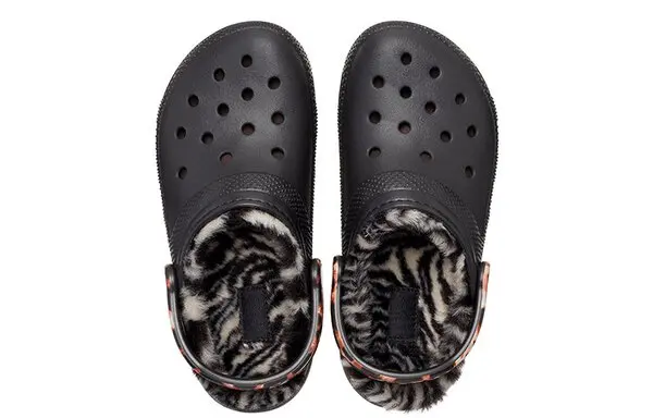 CROCS Classic Lined Animal Remix Clog 'black & Multi