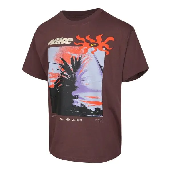 Nike Knitted Sports Casual T-shirt - Brown