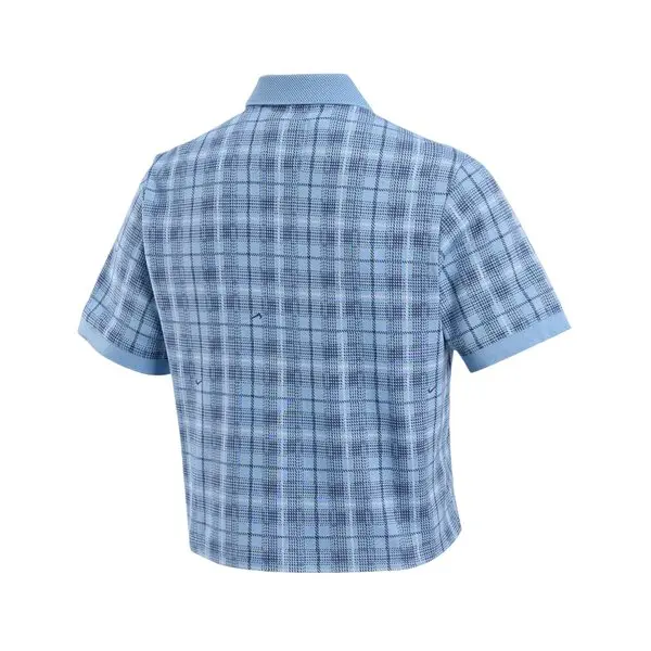 Nike Fairway Fresh Dri-fit Check Golf Collared Shirt 'work Blue White