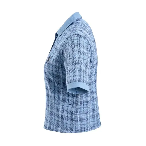 Nike Fairway Fresh Dri-fit Check Golf Collared Shirt 'work Blue White