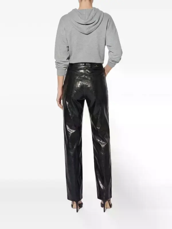 Elisabetta Franchi Loose Jeans With Laminated Effect