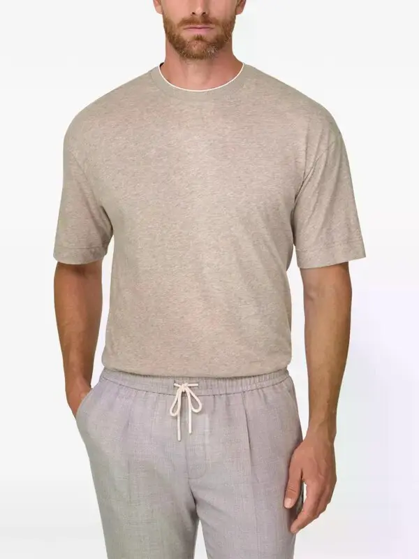 Boggi Milano T-shirt In Cotton Jersey Mélange