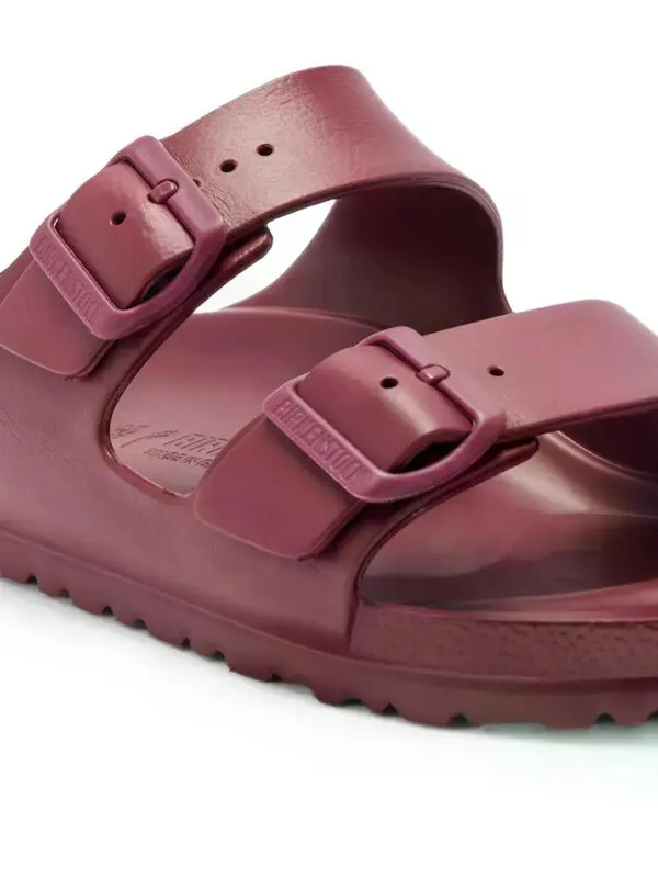 BIRKENSTOCK Arizona Buckled Slides - Red