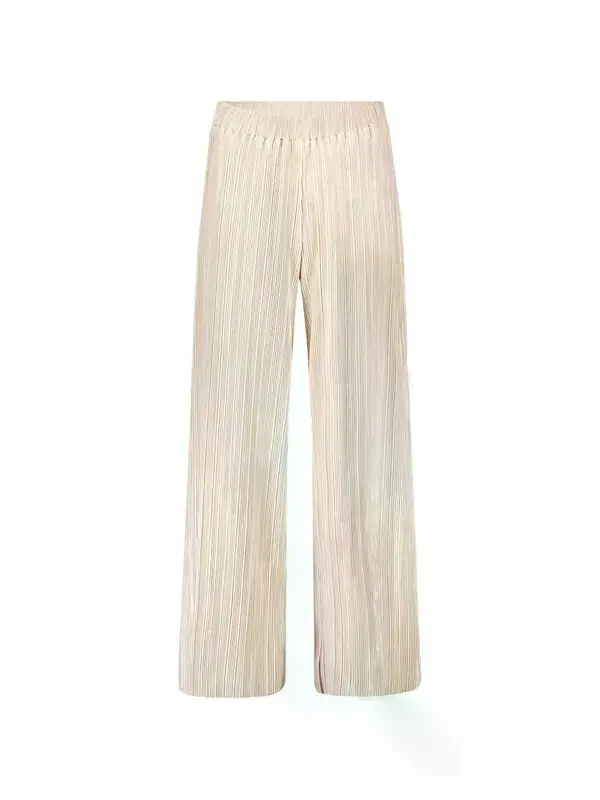 BETTY BARCLAY Plissé-effect Wide-leg Cropped Trousers