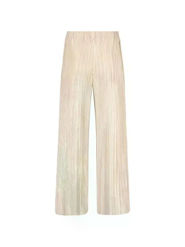 BETTY BARCLAY Plissé-effect Wide-leg Cropped Trousers