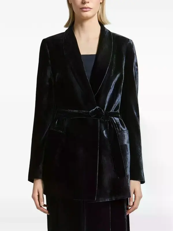 Peserico Belted Shawl-lapel Blazer