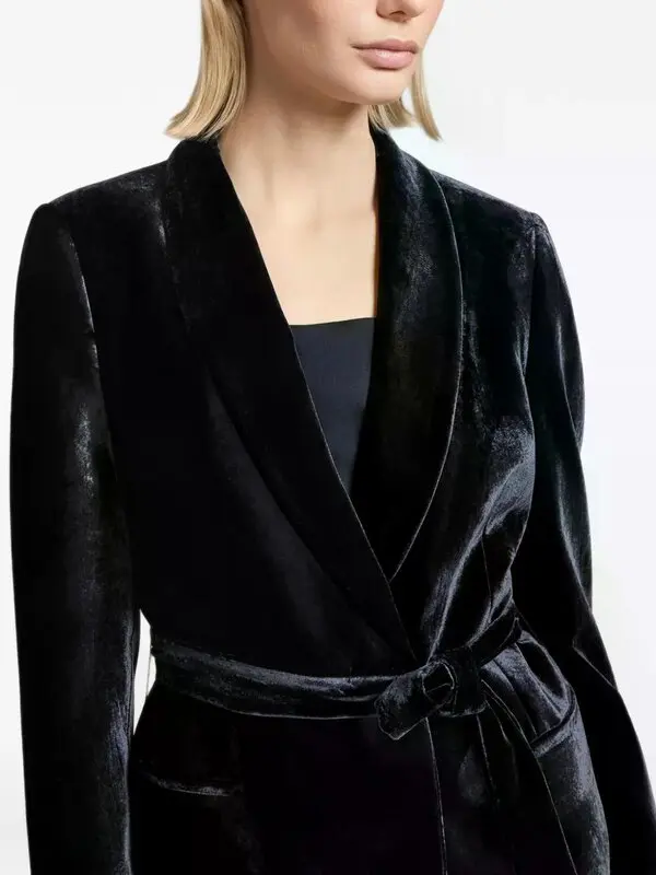 Peserico Belted Shawl-lapel Blazer