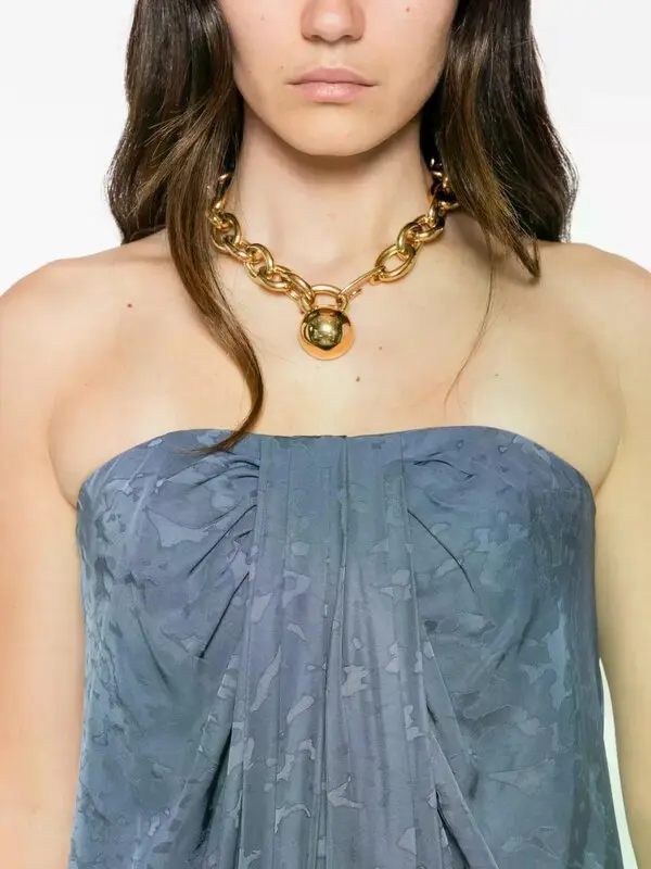 JOSEPH Mia Leo-jacquard Strapless Maxi Dress