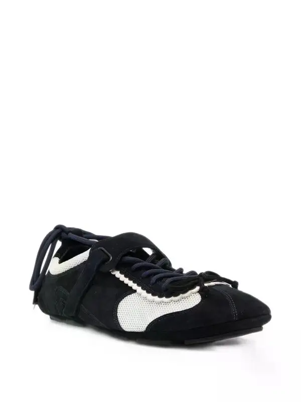 SHUSHU/TONG Scalloped Bow Sneakers - Blue