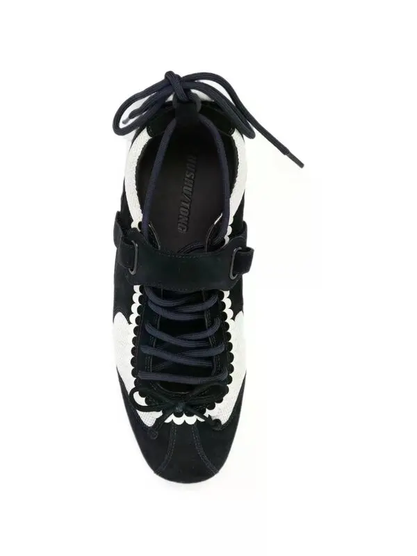 SHUSHU/TONG Scalloped Bow Sneakers - Blue