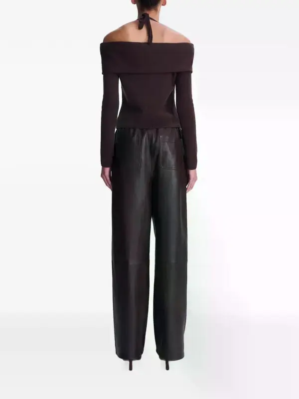 Simkhai Cambria Off-shoulder Twisted-front Top - Brown