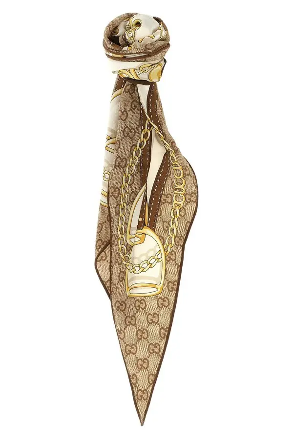 Gucci Silk Scarf Twill - Beige