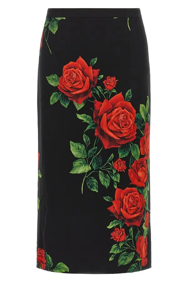 Dolce & Gabbana Rose' Skirt - Black