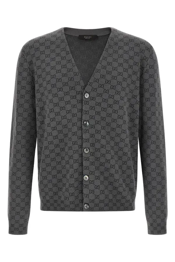 Gucci Gg Wool And Silk Cardigan