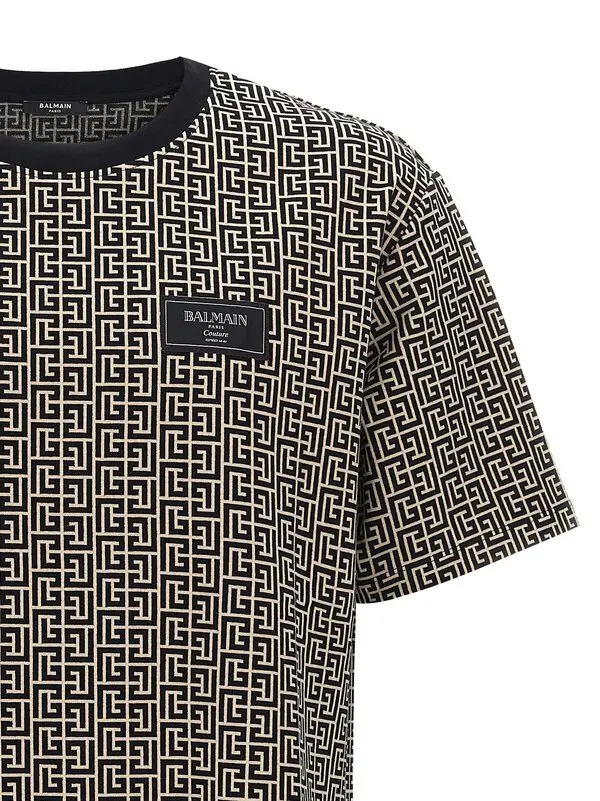 Balmain Monogram Couture' T-shirt - Multicolor